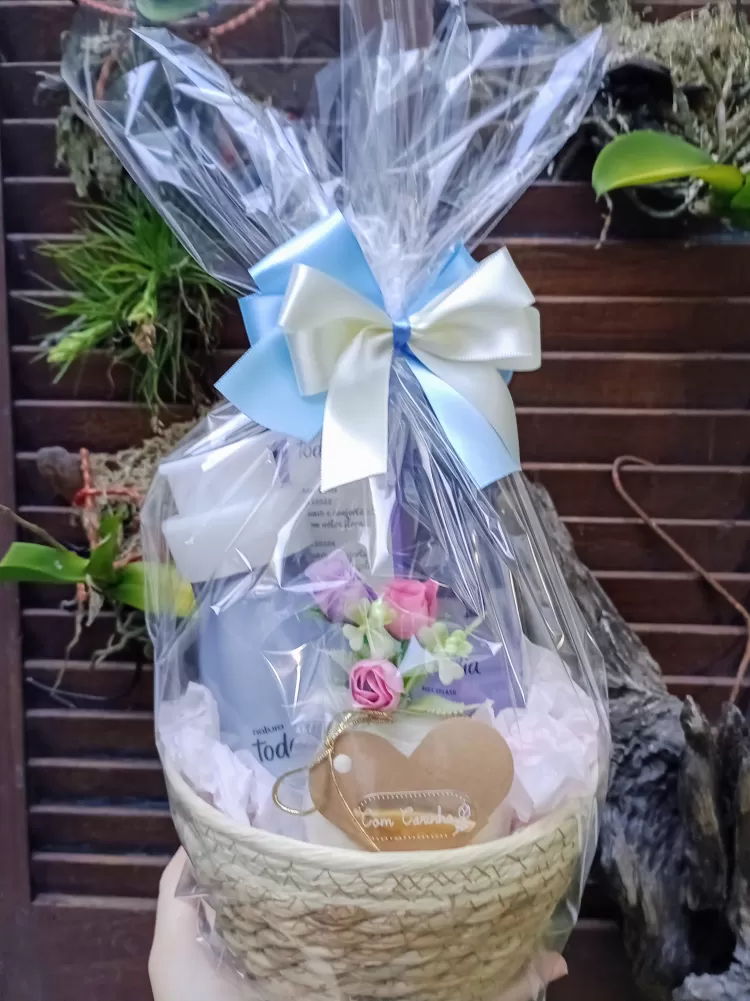 KPresentes - Cesta presente mulher Algodão Natura - lojazap